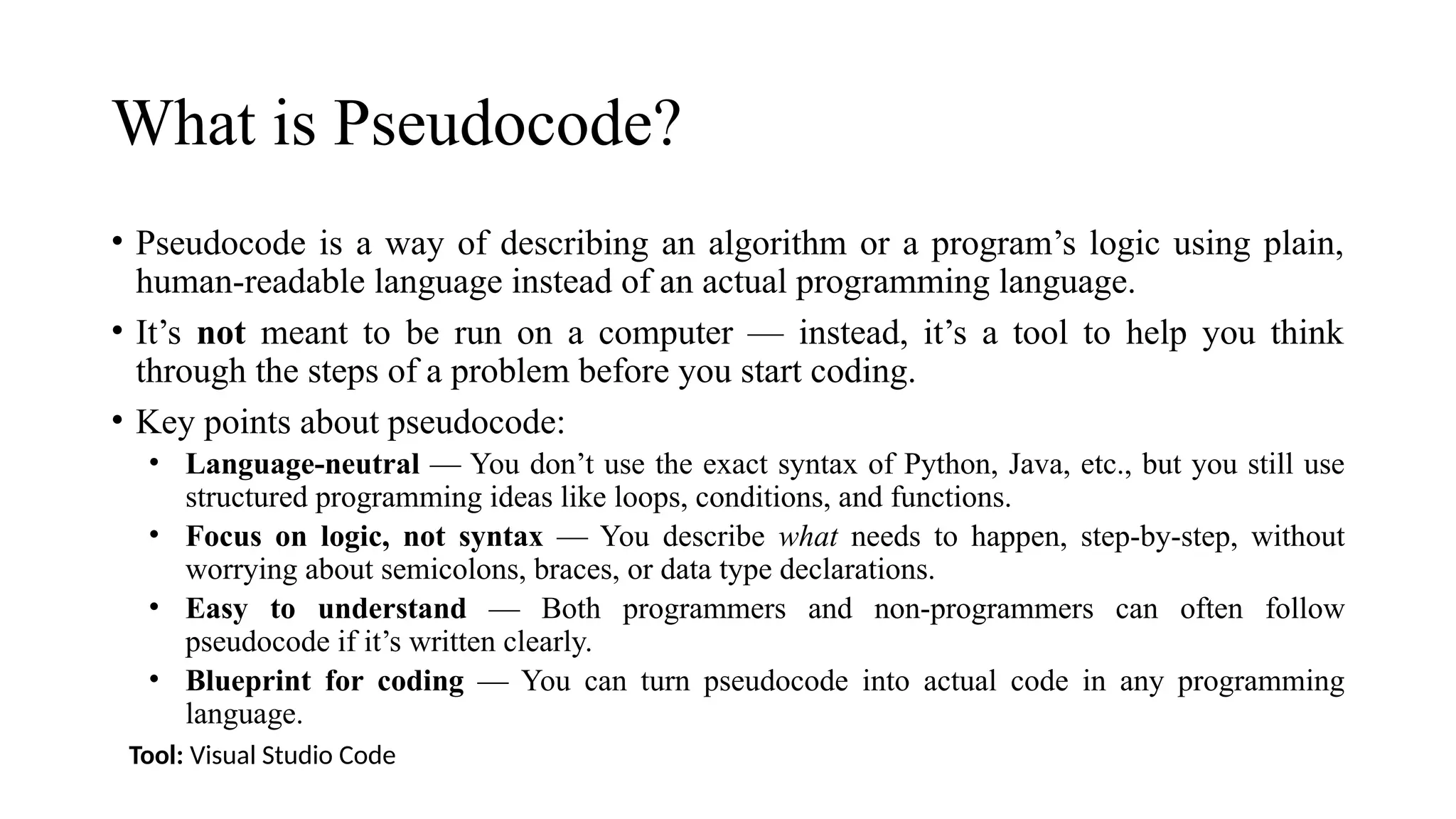 PseudocodeS in advance programming language | PPTX