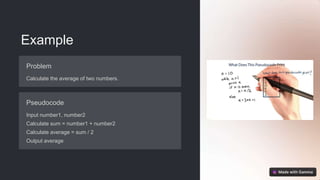 Pseudocode-A-Visual-Guide for new learners | PPT
