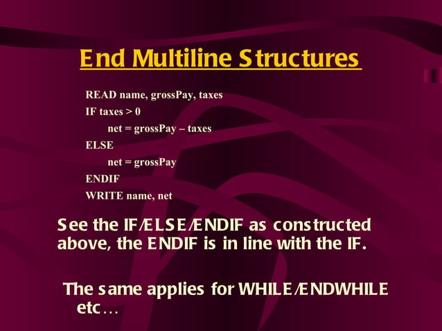Pseudocode basics | PPT | Programming Languages | Computing