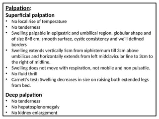 Pseudocyst Pancreas - history, examination approach, diagnosis | PPTX