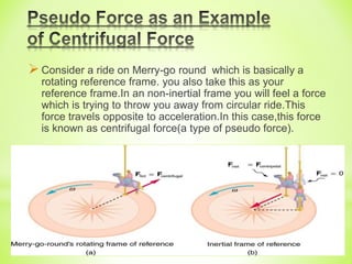 Pseudo forces, coriolis force,centrifugal force (mechanics) | PPT