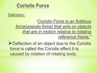 Pseudo forces, coriolis force,centrifugal force (mechanics) | PPT