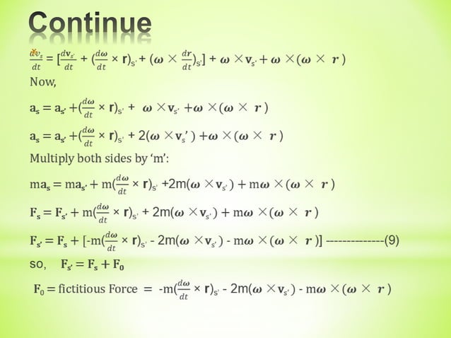 Pseudo forces, coriolis force,centrifugal force (mechanics) | PPT ...
