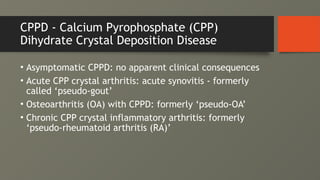 "Pseudogout or Calcium Pyrophosphate Deposition Disease: Diagnosis ...