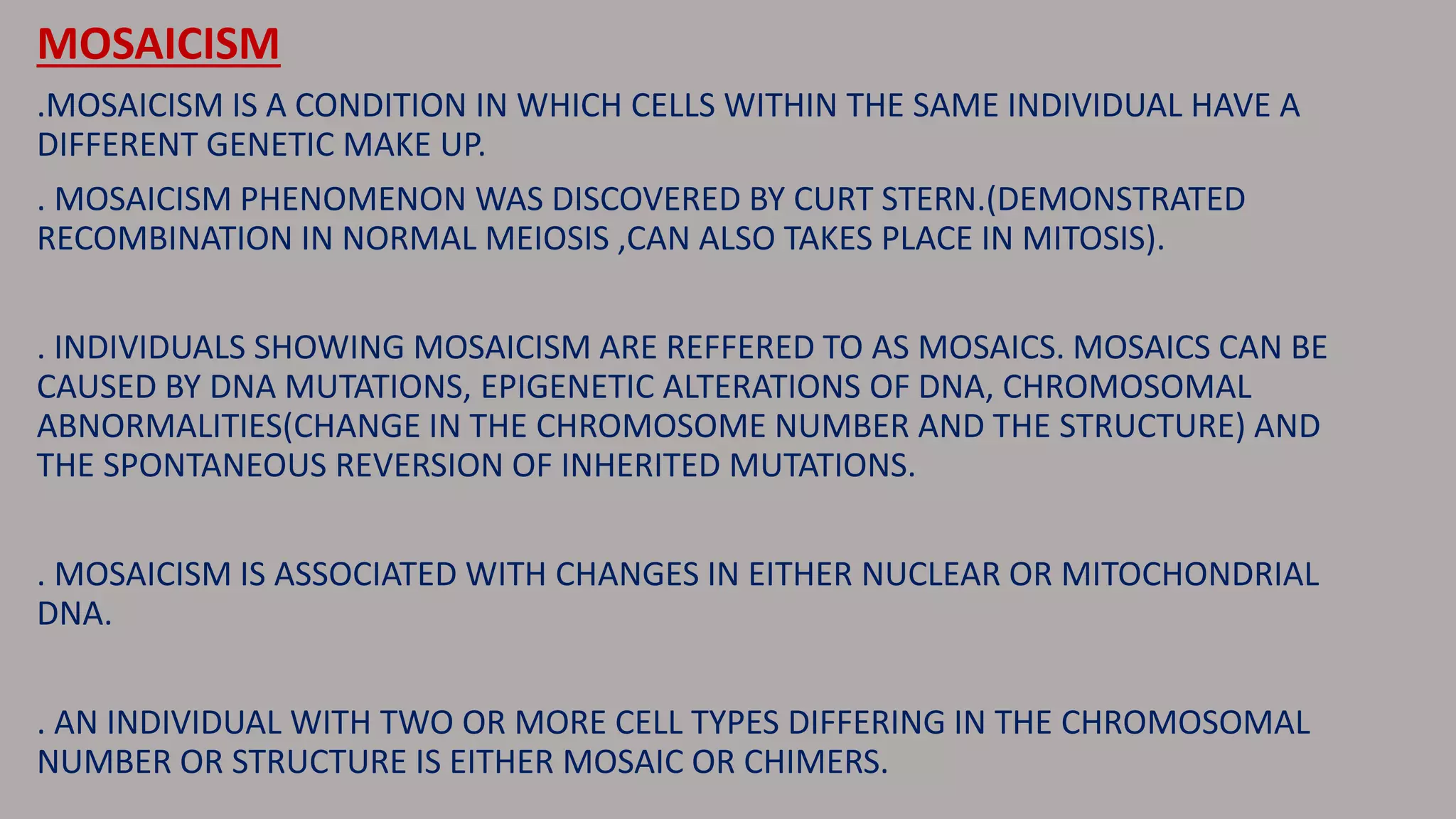 Pseudomosaicism and confined placental mosaicism | PPTX