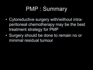 Pseudomyxoma Peritonei the lect.ppt