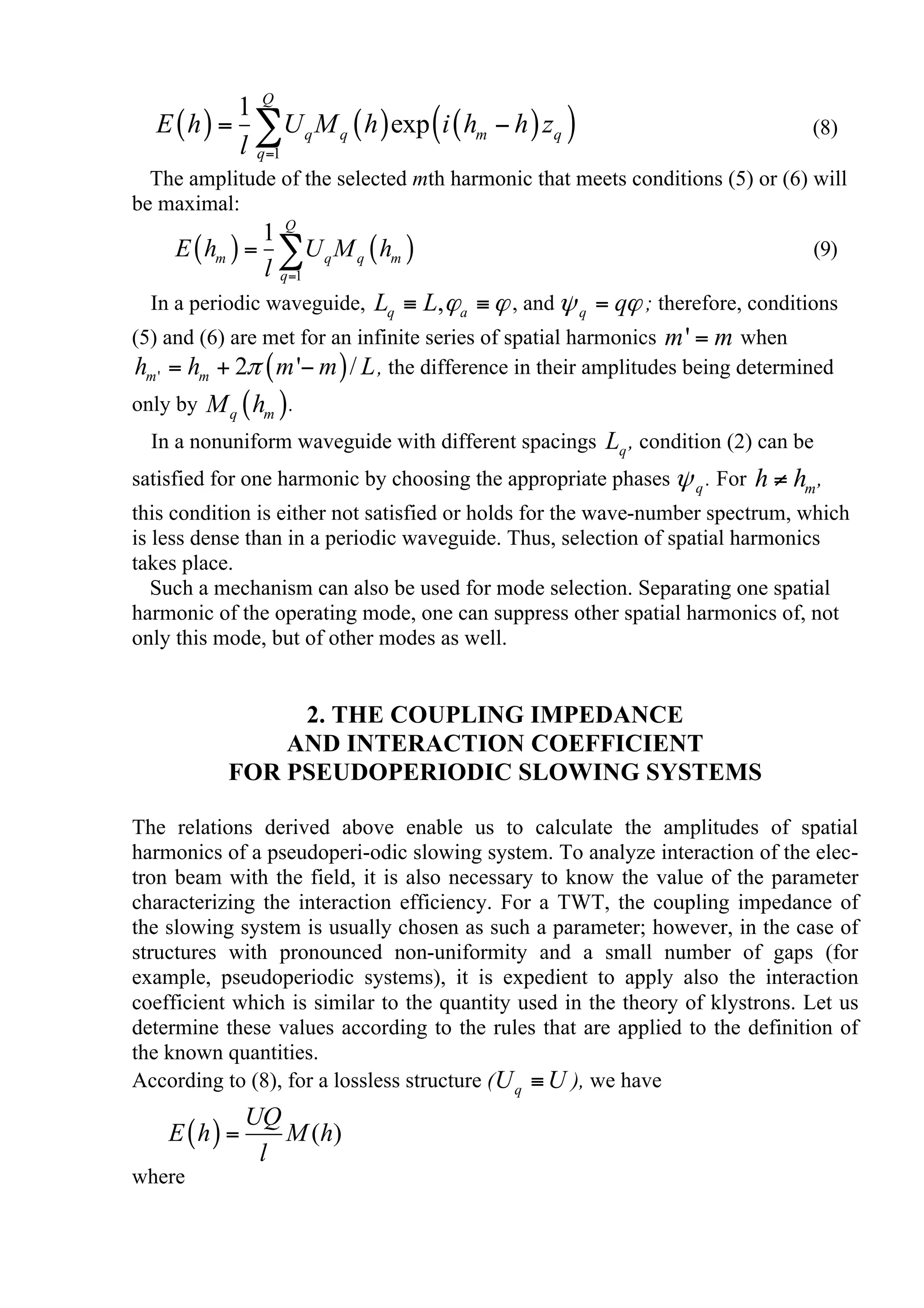 Pseudoperiodic waveguides with selection of spatial harmonics and modes | PDF | Physics | Science
