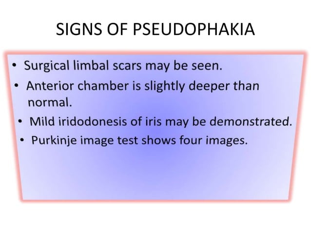 Pseudophakia | PPTX | Eye and Vision Conditions | Diseases and Conditions