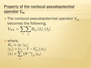 Pseudopotential of vanderbilt | PDF