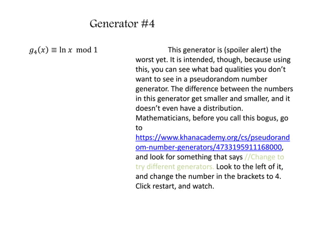 Pseudorandom Number Generators Powerpoint Pptx Programming