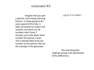 Pseudorandom number generators powerpoint | PPTX