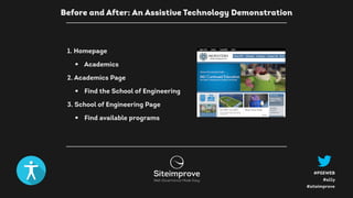 Web Accessibility Before and After, PSEWeb 2014 | PDF