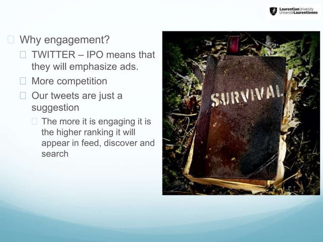 Tweets that engage not promote the email you received from department X. #PSEWEB | PPT