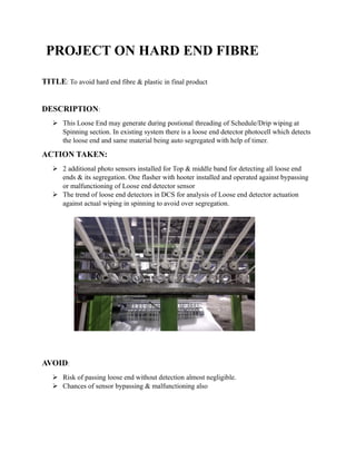 Project On Hard End Fibre ( PSF ) MELT SPINNING | PDF