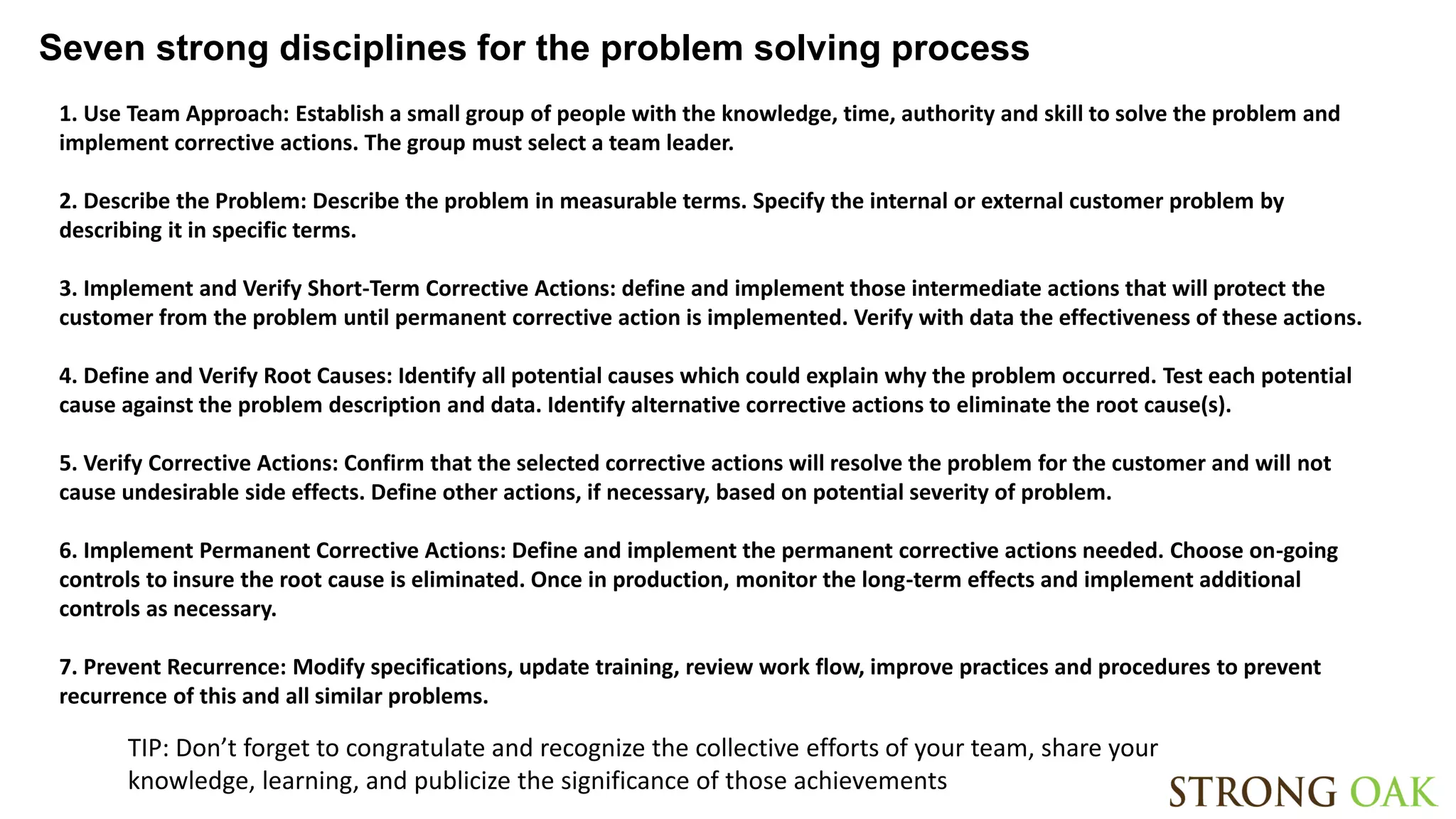 Team Problem Solving Disciplines | PDF