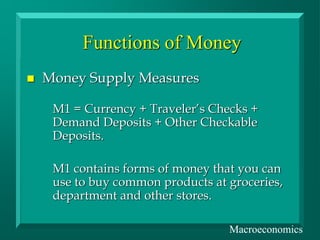 FUNCTIONS OF MONEY AND ITS TYPES AND EFFECTS.ppt
