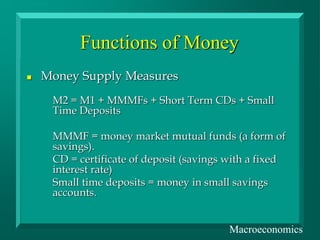 FUNCTIONS OF MONEY AND ITS TYPES AND EFFECTS.ppt