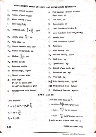 PSG Design data book pages required for helical gear design | PDF