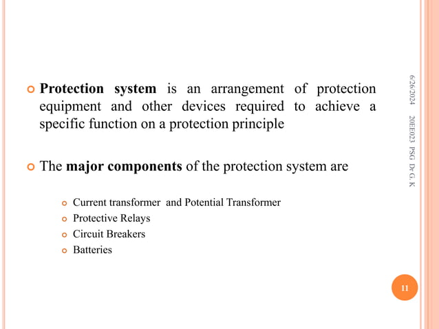 Protection and Switch Gear Introduction Relay PPT ppt | PPT