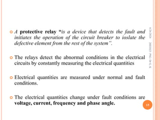 Protection and Switch Gear Introduction Relay PPT ppt | PPT