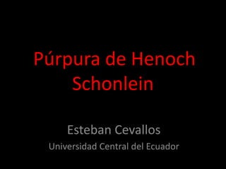 Purpuras de Henoch Scholein, PTI | PPTX