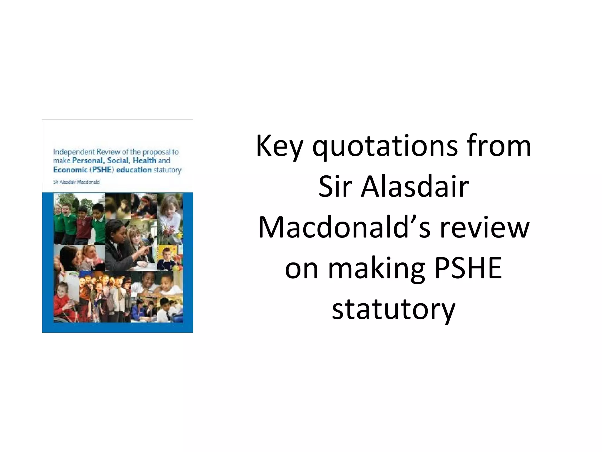 PSHE Review Quotes | PPT