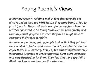 PSHE Review Quotes | PPT