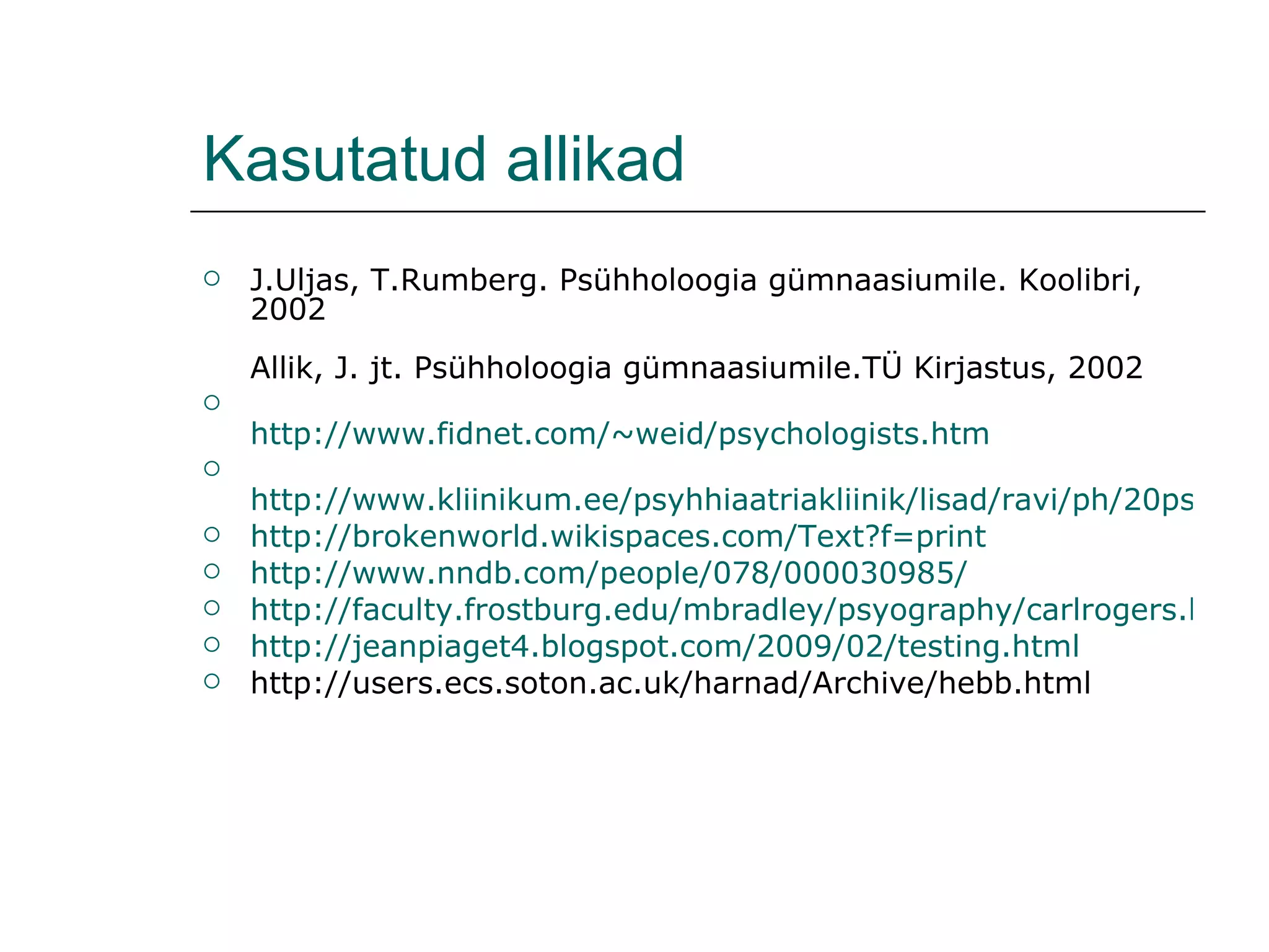 PsüHholoogia Teoreetilised Suunad | PPT