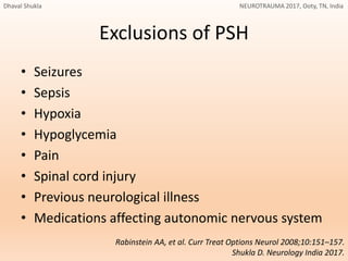 Paroxysmal Sympathetic Hyperactivity in Traumatic Brain Injury [PSH in ...
