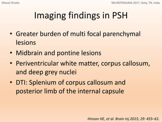 Paroxysmal Sympathetic Hyperactivity in Traumatic Brain Injury [PSH in ...