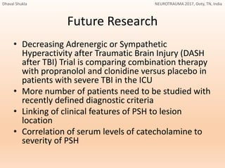 Paroxysmal Sympathetic Hyperactivity in Traumatic Brain Injury [PSH in ...