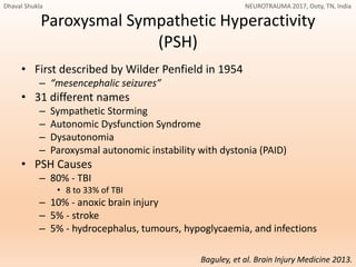 Paroxysmal Sympathetic Hyperactivity in Traumatic Brain Injury [PSH in ...
