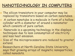 APPLICATION OF NANOTECHNOLOGY | PPTX