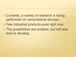 APPLICATION OF NANOTECHNOLOGY | PPTX