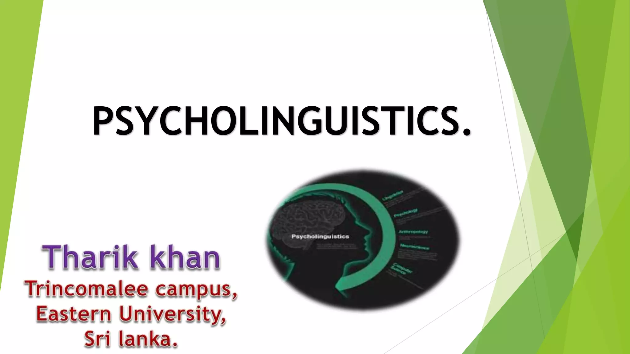 PSYCHOLINGUISTICS | PPTX