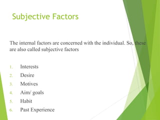 Attention, factors of Attention | PPT
