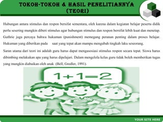 Psikologi Pendidikan- Teori Behavioristik | PPT
