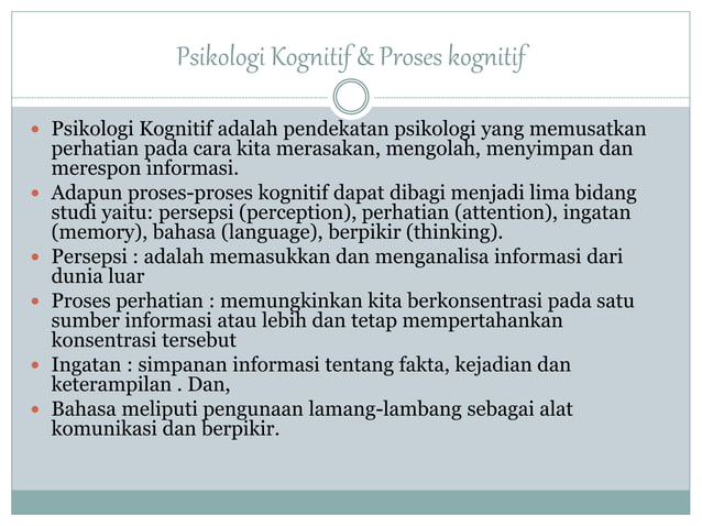 Psi. kognitif | PPTX