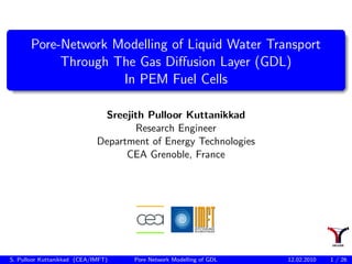 Pore-network simulation of GDL in PEM Fuel cells | PDF