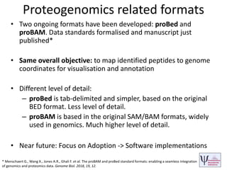 PSI-Proteome Informatics update | PPTX | Chemistry | Science