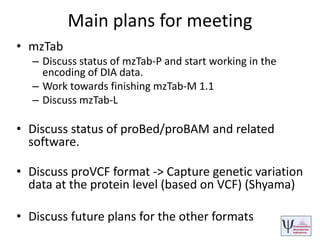 PSI-Proteome Informatics update | PPTX | Chemistry | Science