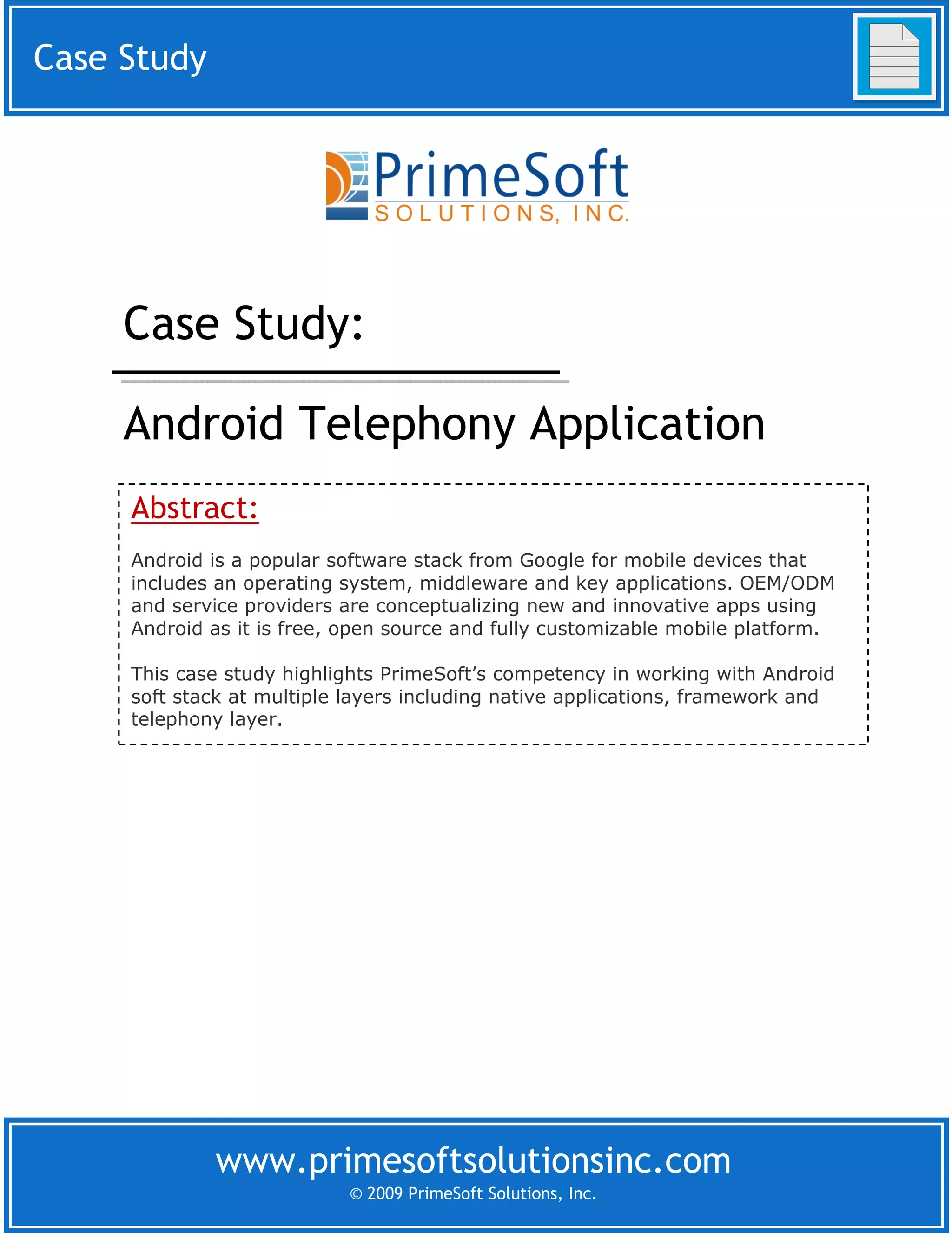 Psi android telephony_case_study_v10 | PDF