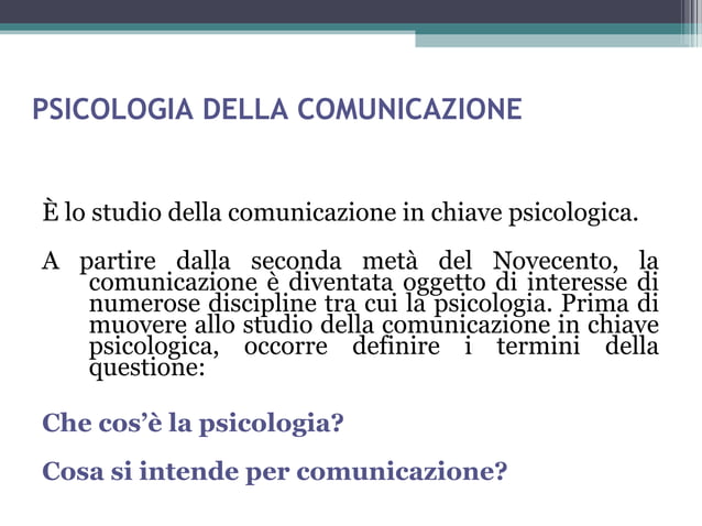 Psic comunicazione -1 | PPT