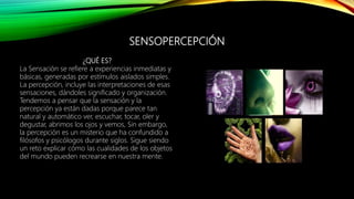 Psicofisiología de la sensopercepción | PPTX | Brain and Nervous System Disorders | Diseases and ...