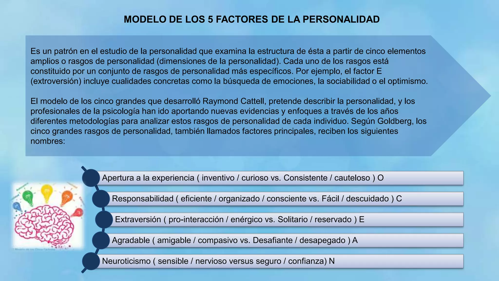 Modelo De Los 5 Factores De La Personalidad Pptx