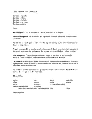 Psicología 18 sentidos | DOCX