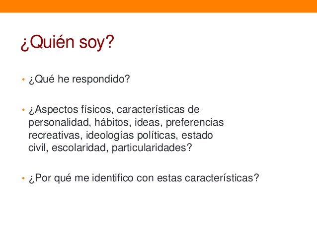 Quien Soy Yo Psicologia Ejemplos - Solo para adultos en Madrid