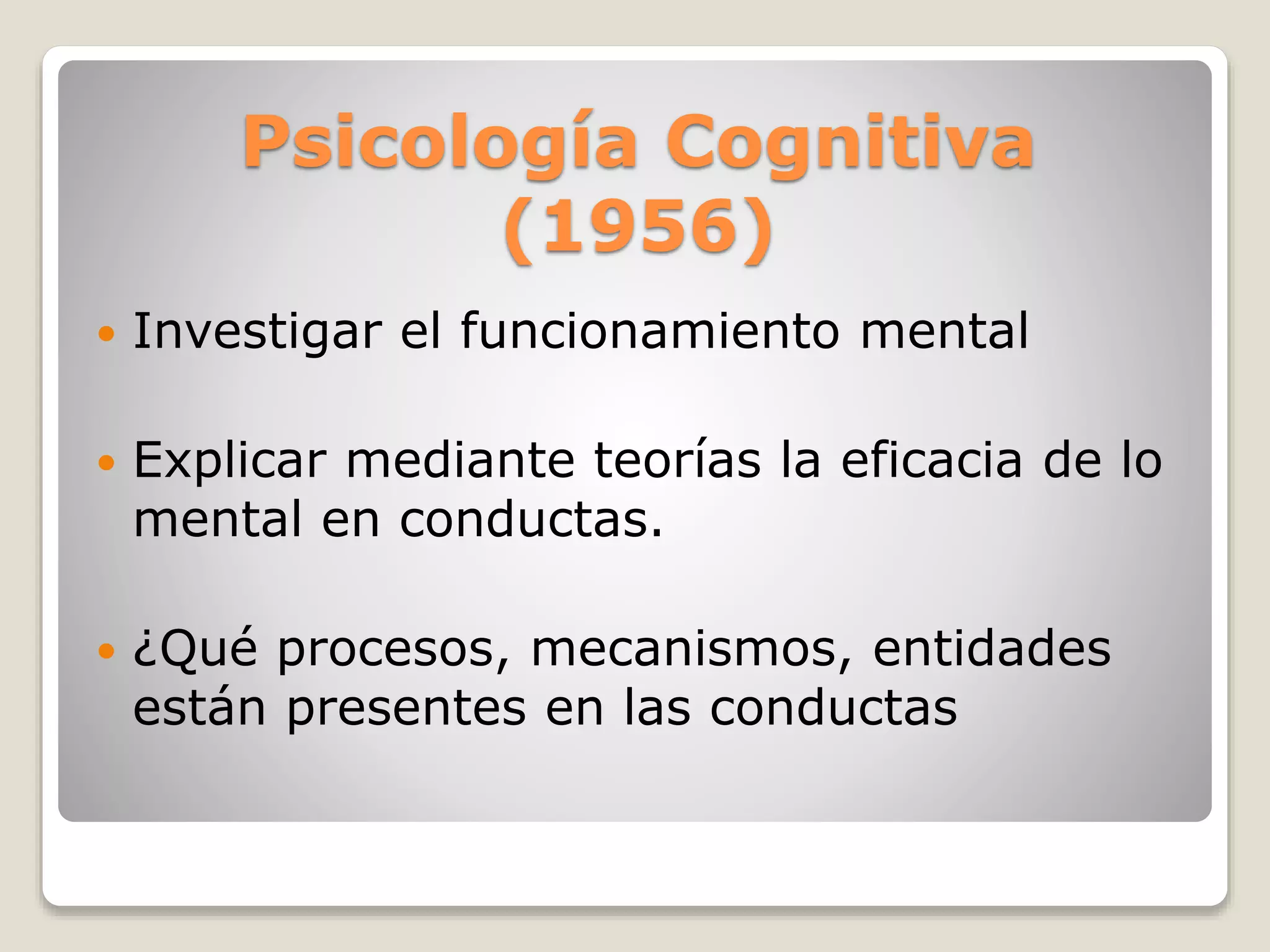 Psicologia cognitiva y significado | PPT