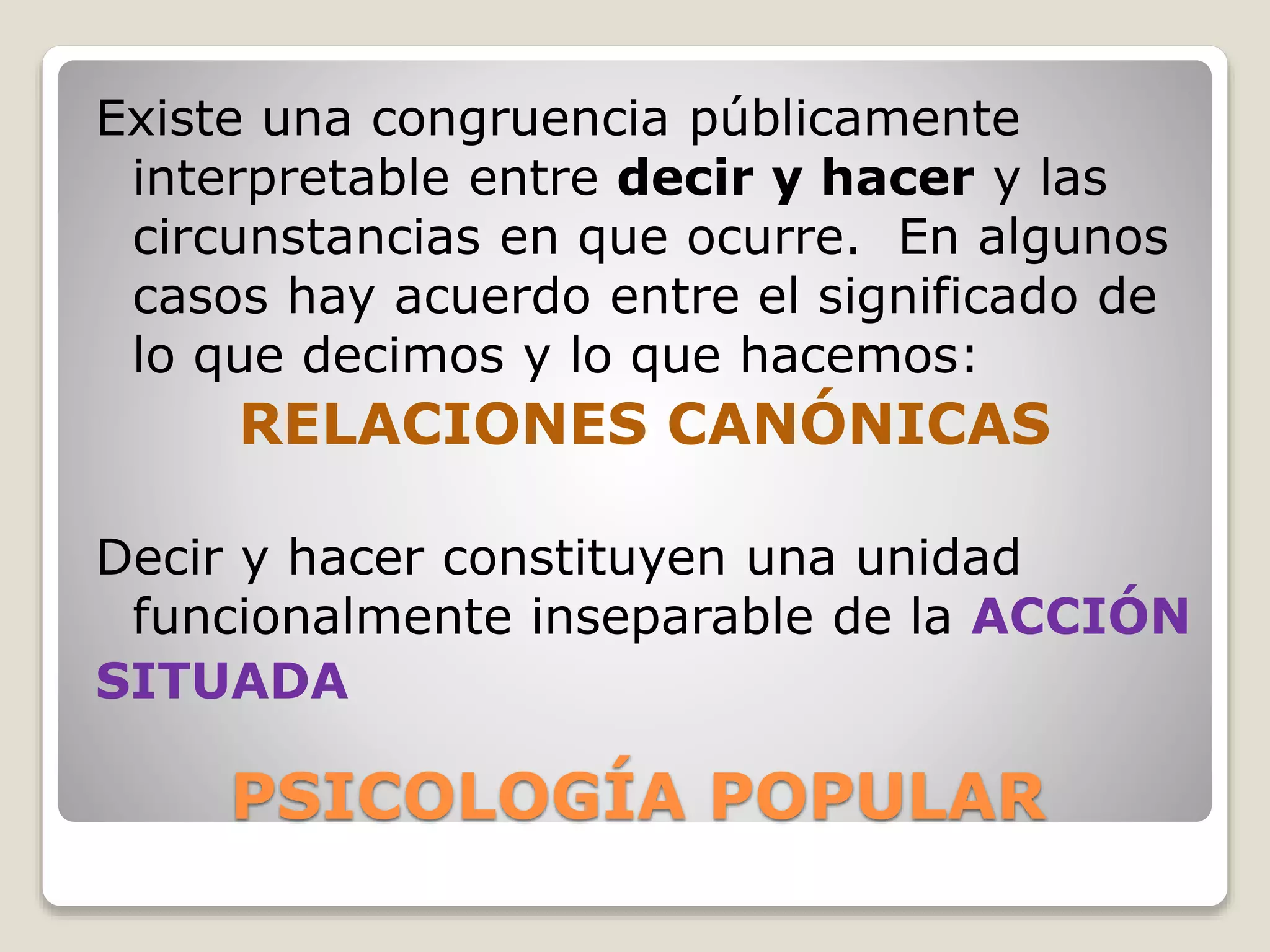 Psicologia cognitiva y significado | PPT