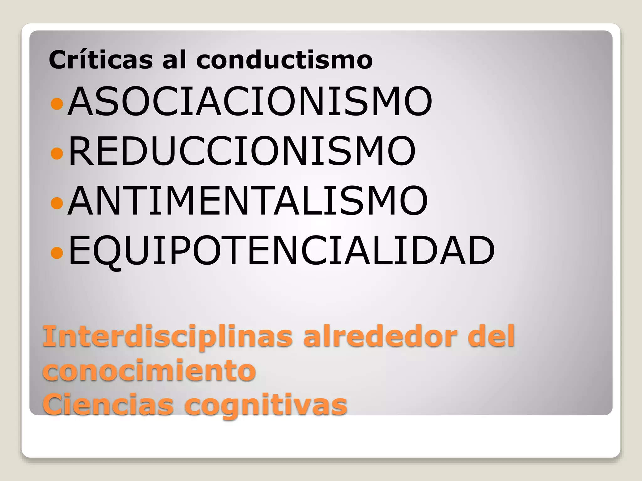 Psicologia cognitiva y significado | PPT